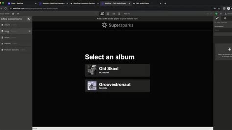 Webflow Cms Audio Player Supersparks