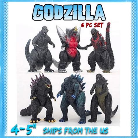 Godzilla 6 Piece Set 4 5 Space Godzilla Final Godzilla Kiryu