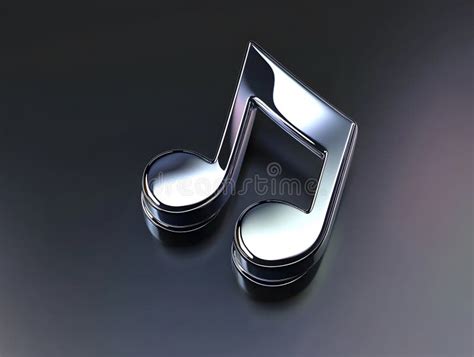 Silver White Music Note Musical Sound Melody Art Stock Illustration