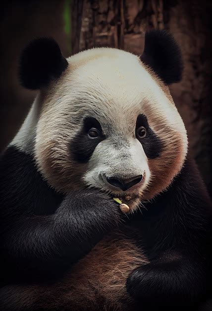Premium Ai Image Panda With Its Tongue Sticking Out As It