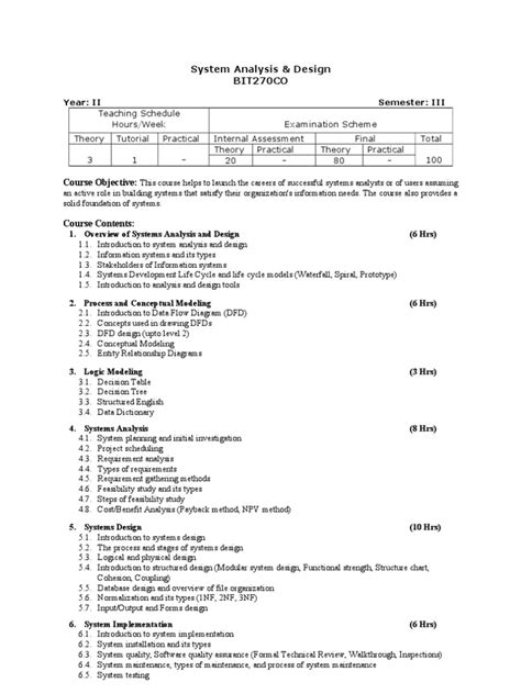 System Analysis And Design Pdf Software Development Process Conceptual Model