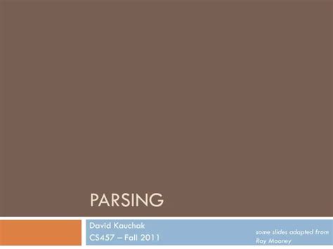 Ppt Parsing Powerpoint Presentation Free Download Id1991759