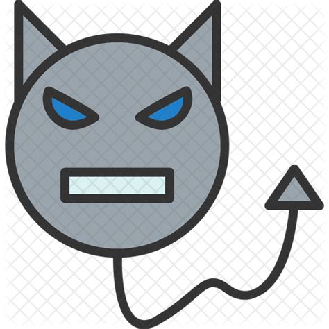 Devil Avatar Icon Download In Colored Outline Style