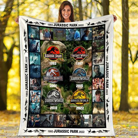 Jurassic World Fleece Blanket Mjurassic Park Blanket Etsy