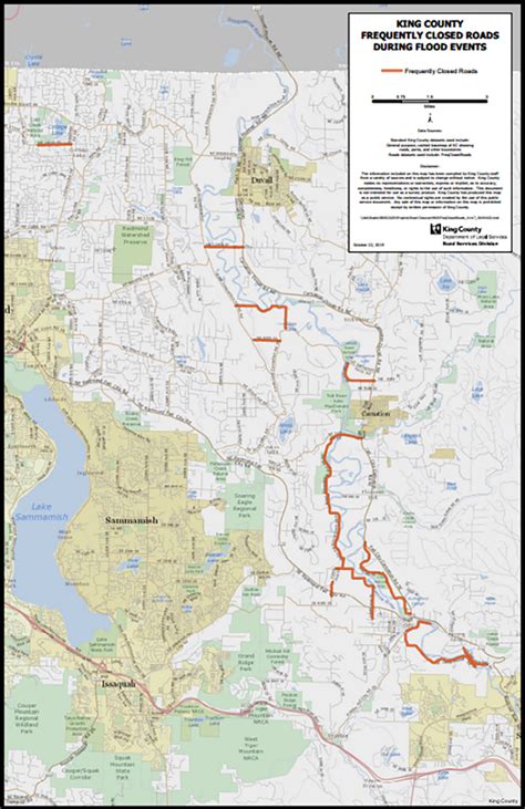 Roads And Flooding In Unincorporated King County King County Washington
