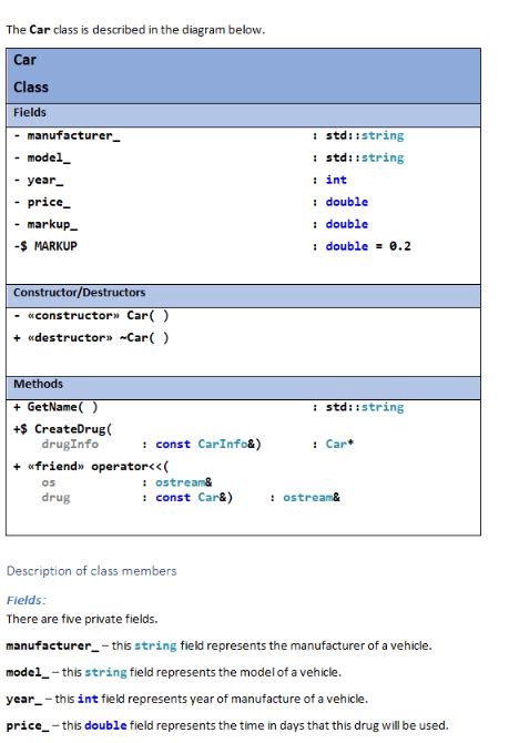 solved the carinfo struct is described in the diagram below