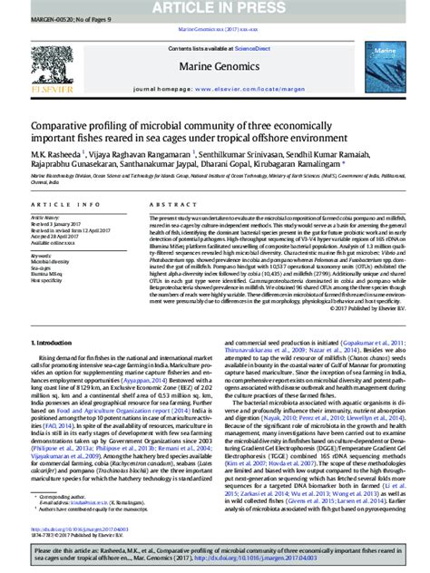 Pdf Comparative Profiling Of Microbial Community Of Three