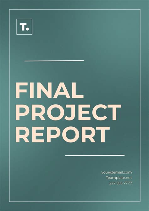 Free Final Project Report Template To Edit Online