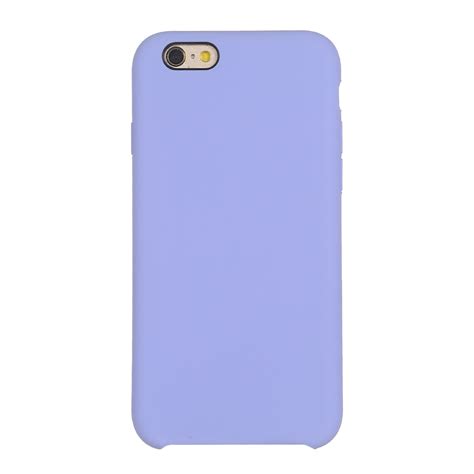 Pure Color Liquid Silicone Pc Shockproof Defender Case For Iphone Light Purple