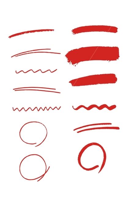 밑줄 형광펜 빨간펜 펜 강조 사진이미지일러스트캘리그라피 윤이영작가