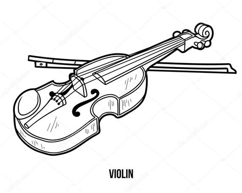 Dibujo De Violín Para Niños Libro De Colorear Para Los Niños