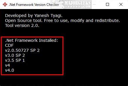 How To Check Which Microsoft NET Version Is Installed MajorGeeks