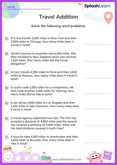 Word Problems 4th Grade Worksheets