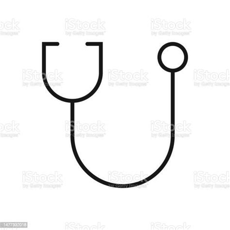 Editable Icon Of Stethoscope Vector Illustration Isolated On White