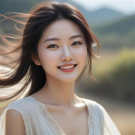 Premium Photo Portrait Of Beautiful Asian Woman Smiling And Looking