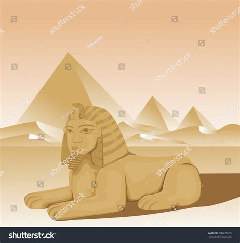 Sphinx Background Stock Vector Illustration 100221509 Shutterstock