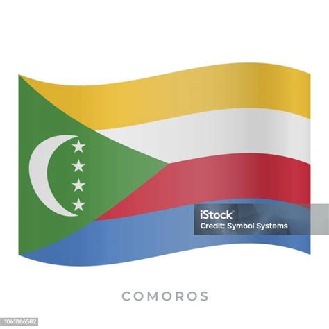 코모로 흔들며 플래그 아이콘 벡터 벡터 그림 흰색 절연입니다 국기에 대한 스톡 벡터 아트 및 기타 이미지 국기 기 날기 Istock