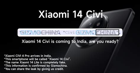 Xiaomi 14 Civi Arrives In India All Details Leaked Gizmochina