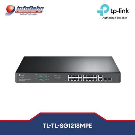 TP Link JetStream Port Gigabit Easy Smart PoE Switch With SFP Slots TL SG MPE