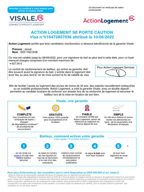 Garantie Visale Action Logement Pdf