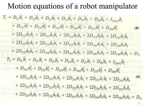 Robot Arm Dynamics Ppt Unit Iiipptx