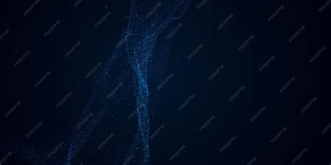 Premium Photo Blue Particles Abstract Data Network Background