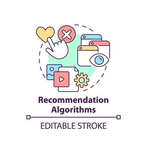 Recommendation Algorithms Concept Icon User Suggestions Use Of Machine Learning Abstract Idea