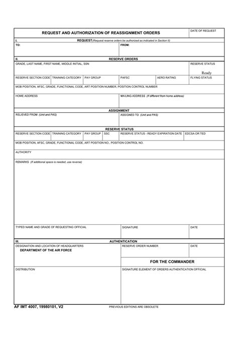 Af Imt Form 4007 Fill Out Sign Online And Download Fillable Pdf
