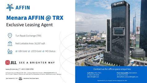 Jll On Linkedin Jll Trx Menaraaffin Greenbuilding Officeleasing