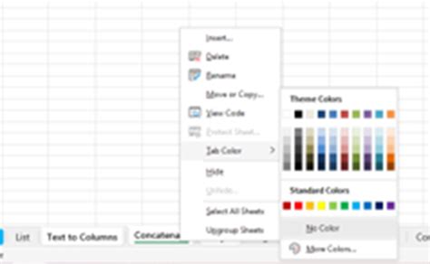 How To Change The Color Of A Worksheet Tab Donna Hanson