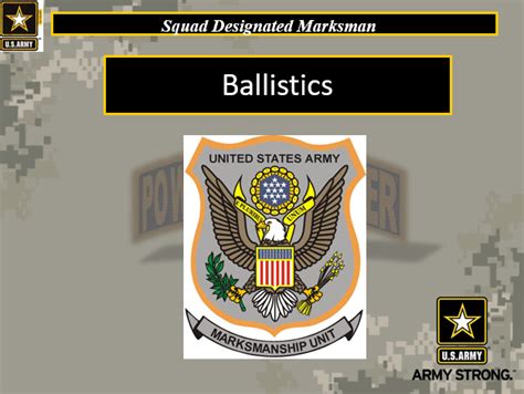 Ballistics Squad Designated Marksman Powerpoint Ranger Pre Made