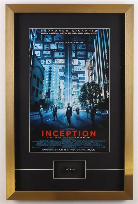Inception Custom Framed Movie Poster Print With Inception Top Prop Replica Pristine Auction