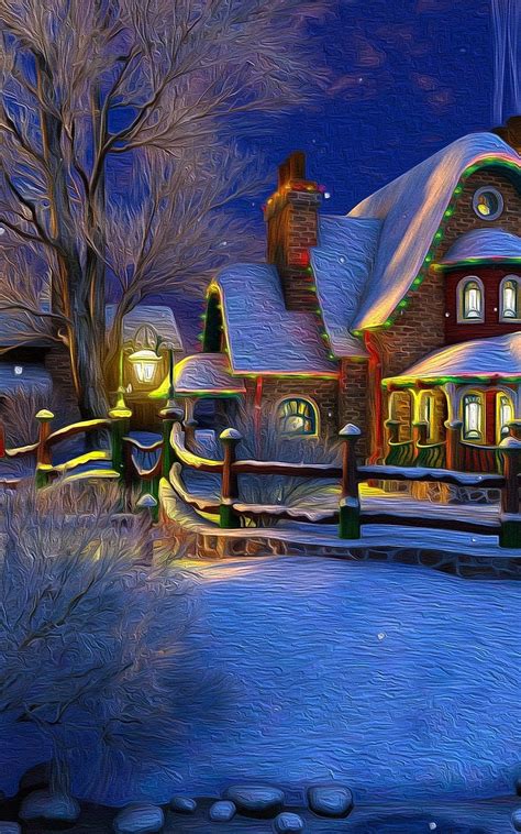 Cozy Winter Iphone Snow Scene Hd Phone Wallpaper Pxfuel