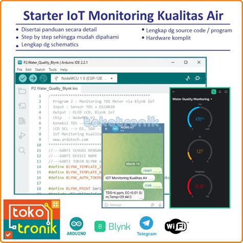 Jual Iot Kit Monitoring Kualitas Air Iot Water Quality Monitoring System Shopee Indonesia