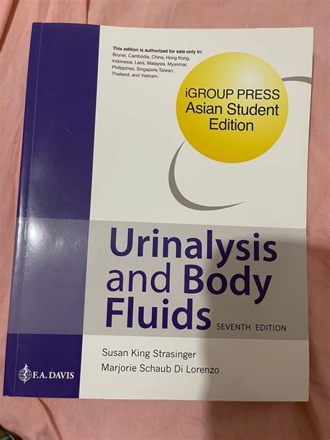 Urinalysis And Body Fluids 7th Edition Hobbies And Toys Books