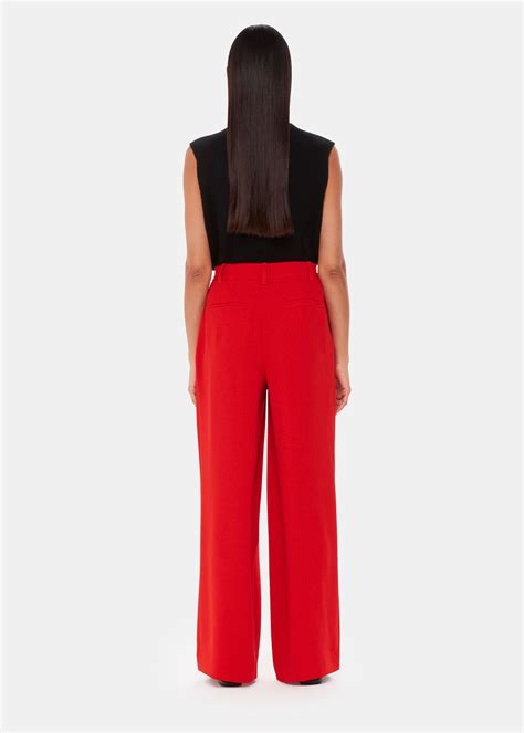 Red Harper Crepe Wide Leg Trouser Whistles Whistles Uk