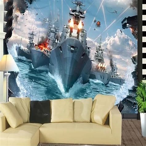 Zel 3D Duvar Ka D Karikat R Denizcilik Gemi Foto Raf Duvar Resimleri