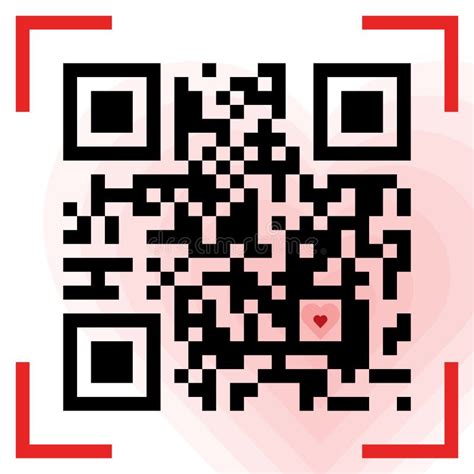 Qr Code In Heart I Love You Stock Illustration Illustration Of Code