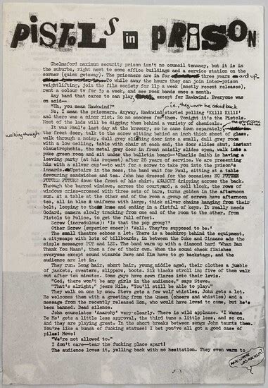 The Sex Pistols In Prison From Castrated Fanzine In United