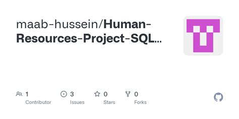 Github Maab Husseinhuman Resources Project Sql Powerbi