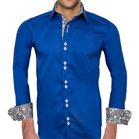 Navy Blue Dress Shirts For Men