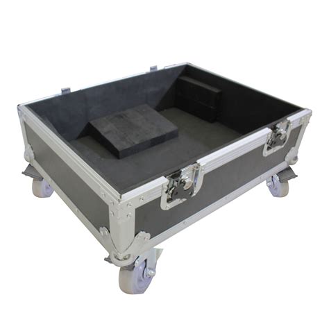 line array flight case for 2 rcf hdl6 a hdl26 a speakers w wheels gtr