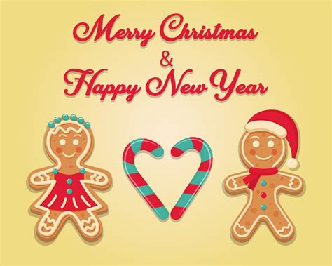 Gingerbread Man And Woman With Candy Cane In The Shape Of Heart 3643296 Vector Art At Vecteezy