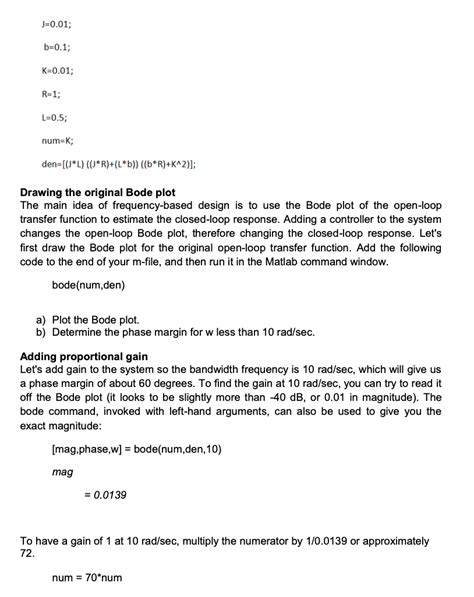 Solved Experiment 4 Control Of Dc Motor Pid Design Method