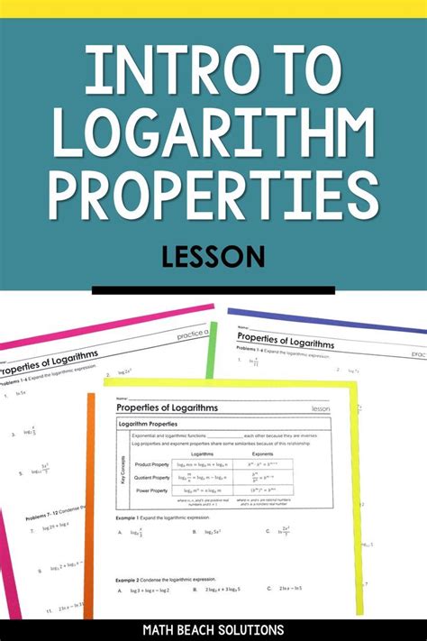 Log Properties Worksheet Printable Word Searches