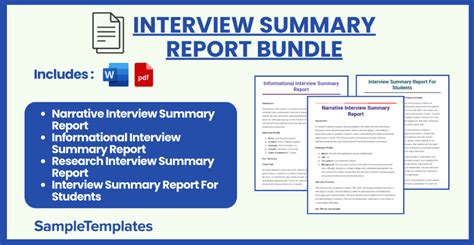 Free 14 Interview Summary Report Samples In Pdf Doc