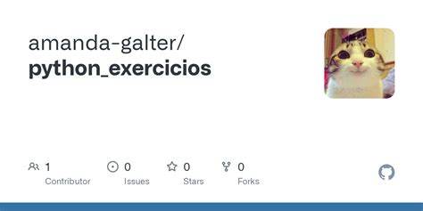 GitHub Amanda Galter Python Exercicios