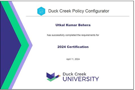 Utkal Behera On Linkedin Completed Duck Creek Policy Configurator 2024