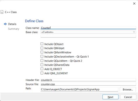 Qt и С Определение сигналов и слотов в классах C