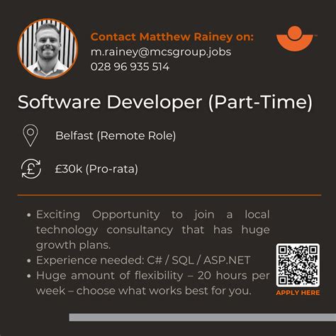 Matthew Rainey On Linkedin Softwaredeveloper Belfast Parttime Remote